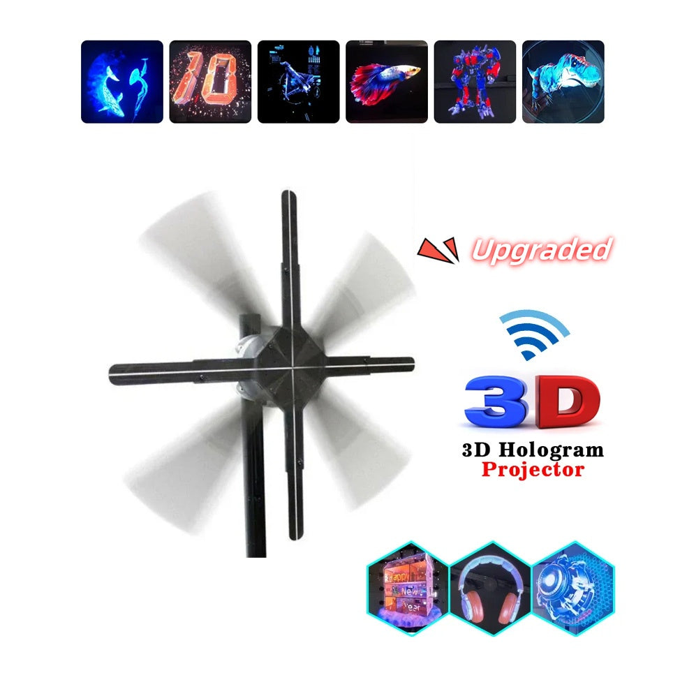 3D Holographic Advertising Fan Display for Stores | CashyMart