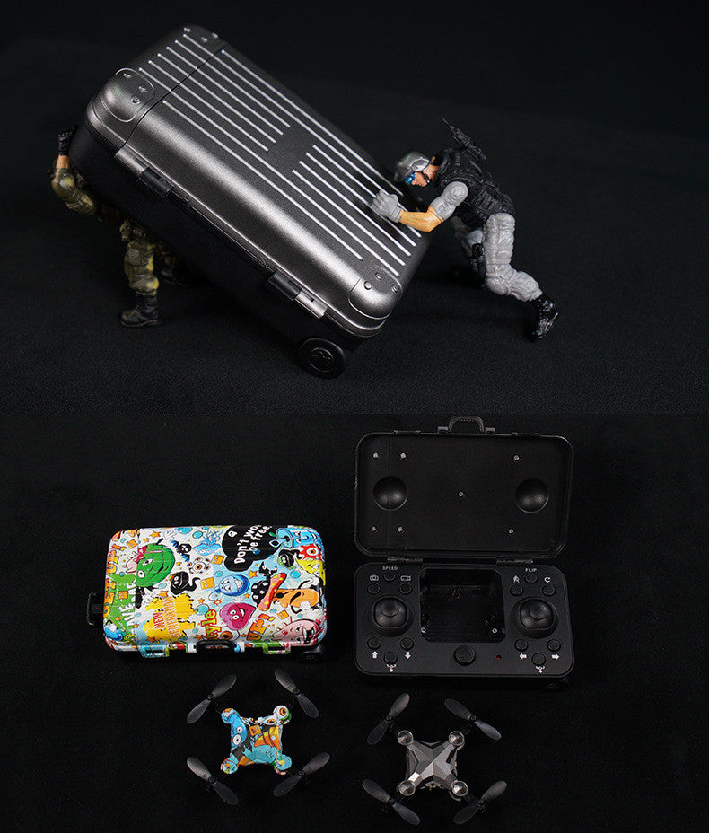 Mini Folding Luggage Storage Drone | Remote Control Aerial Photo Plane