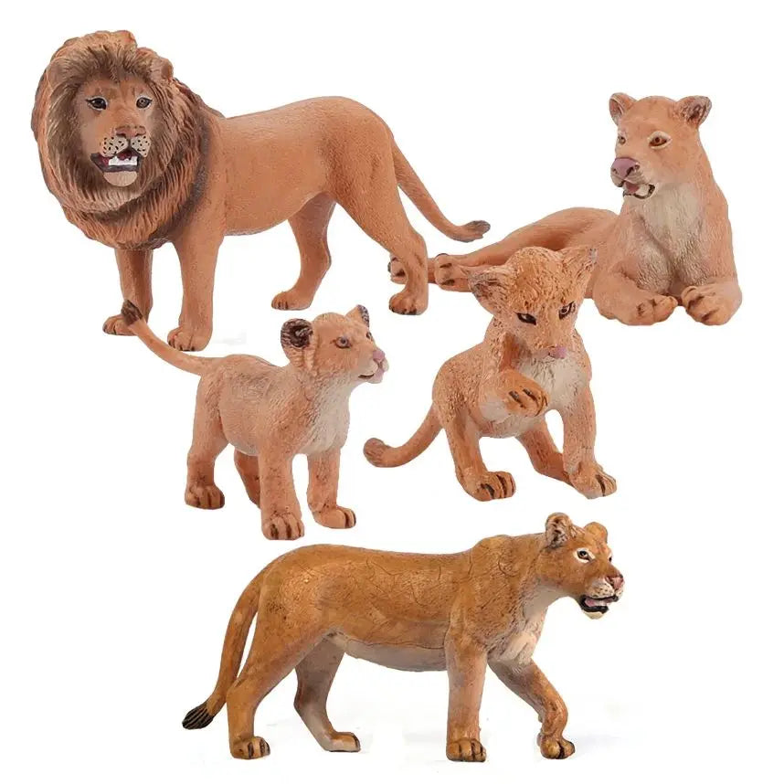 Unleash Adventure with 5 Realistic Lion Figures - Perfect for Kids