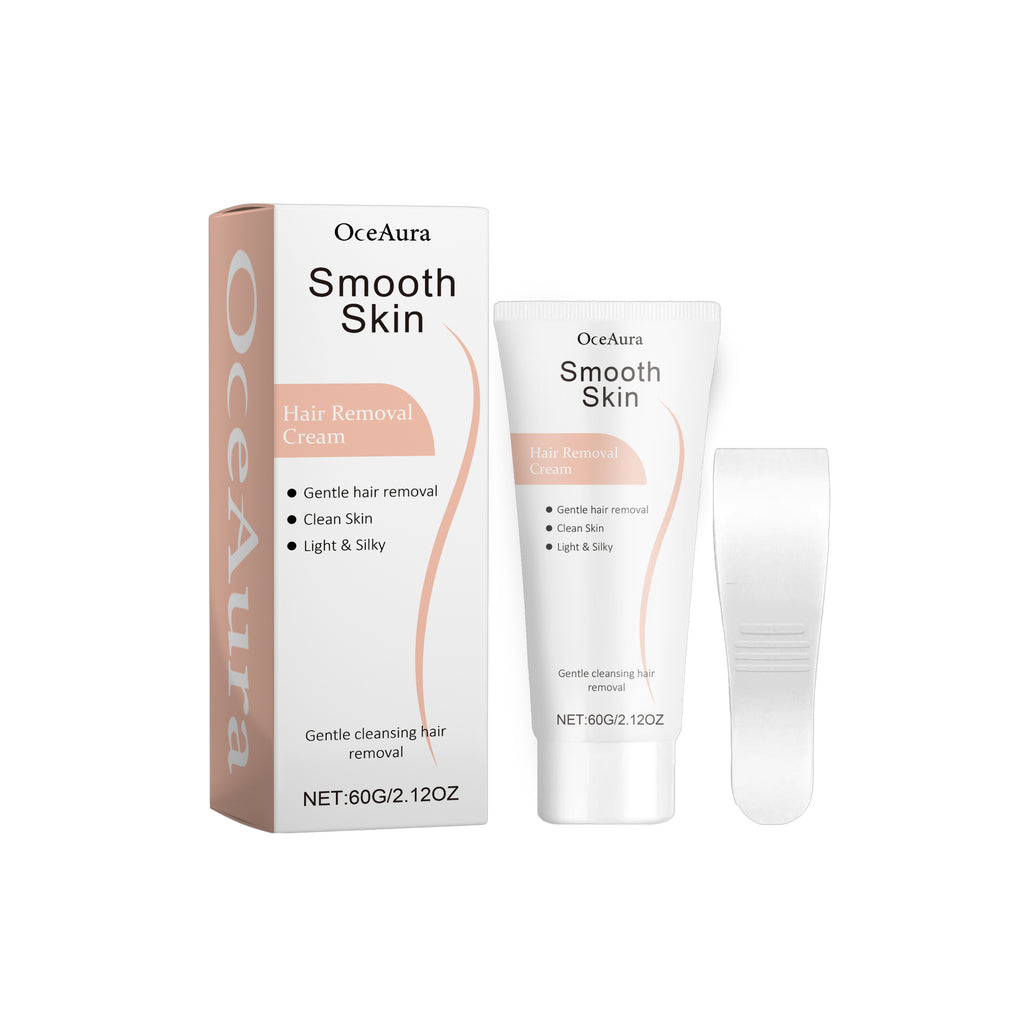 Silky Smooth Hair Removal Cream with Aloe - Easy Scraper Included!
